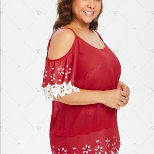 Tops | Cold Shoulder Cut Out Blousecute | Poshmark